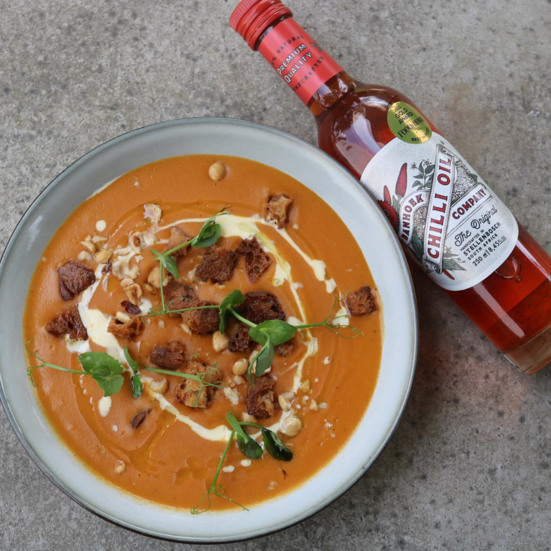 Pumpkin Soup with Banhoek Chilli Oil – The Savanna