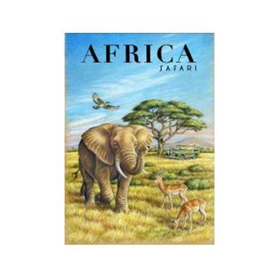 Wooden Post Card - Africa Safari Elephant – The Savanna