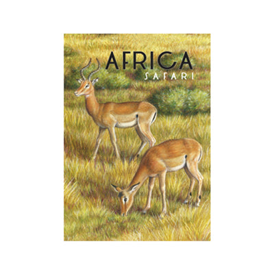 Wooden Post Card - Africa Safari Springbok – The Savanna