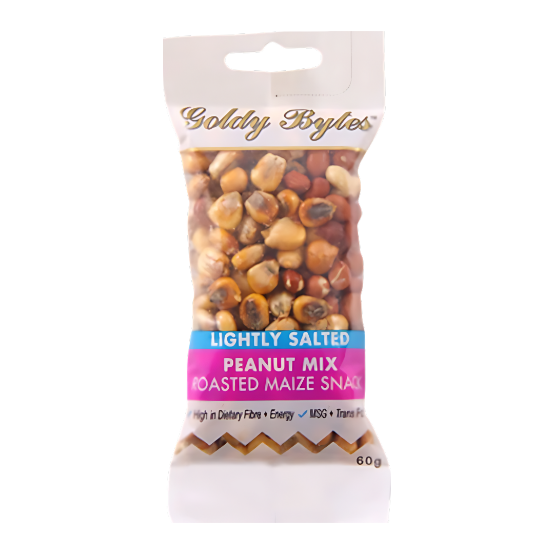 Goldy Bytes Salted Peanut & Corn 60g (BB: 07/02/26) – The Savanna