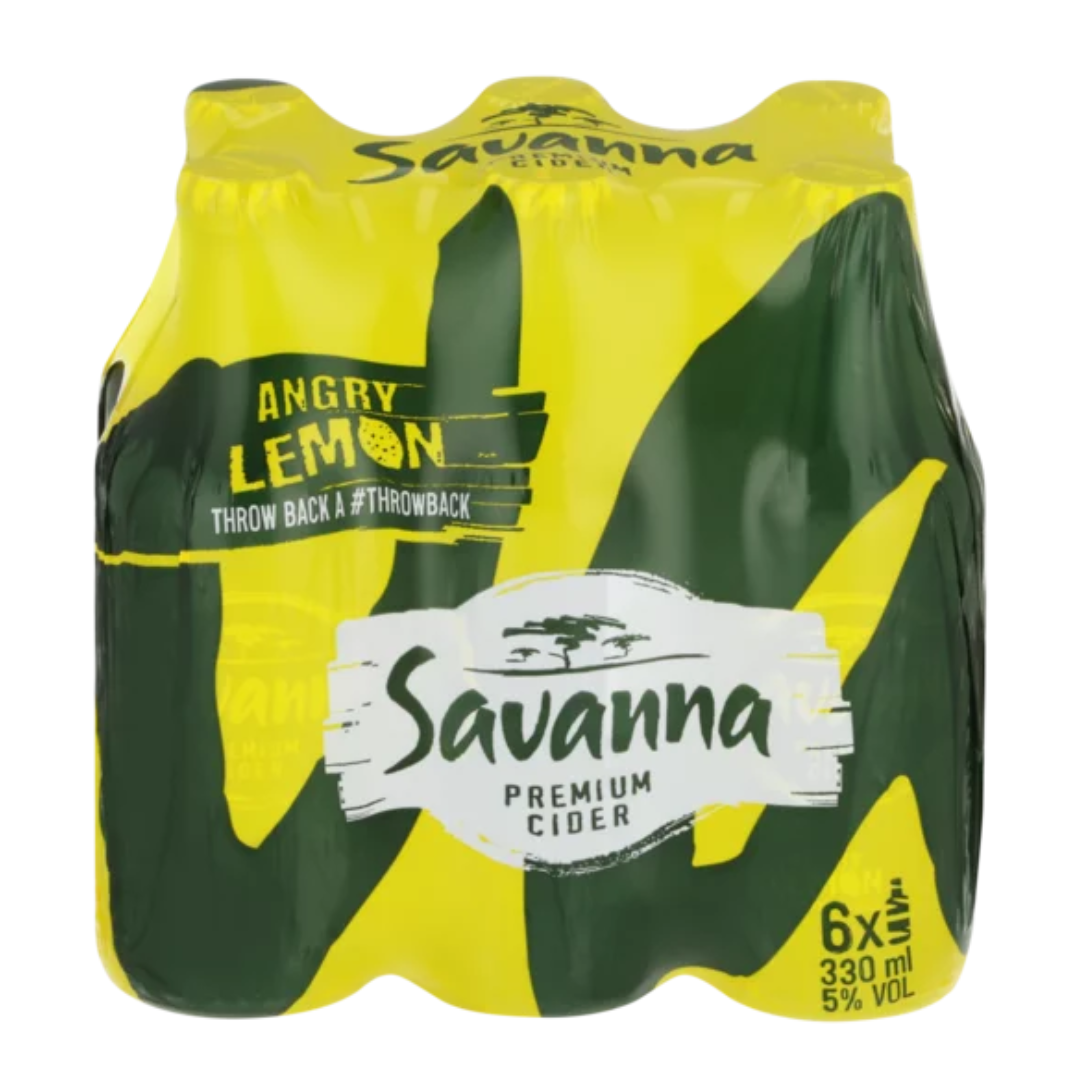 Savanna Dry Cider Angry Lemon 330ml – The Savanna