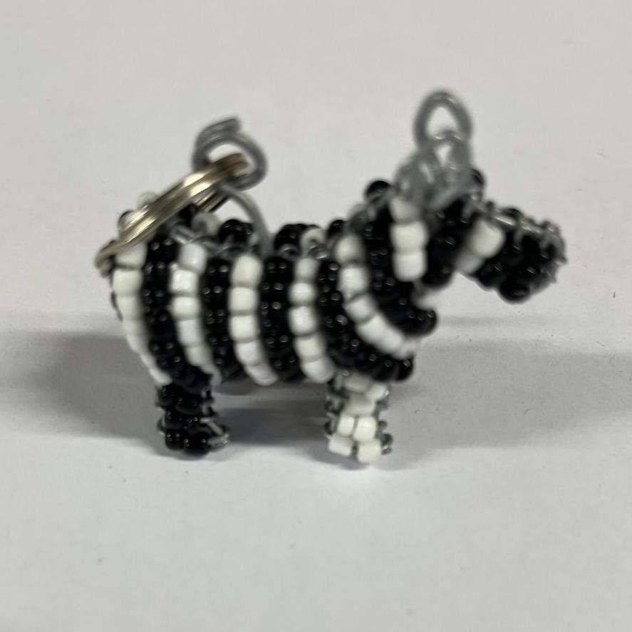 Beaded Keyring - Zebra – The Savanna